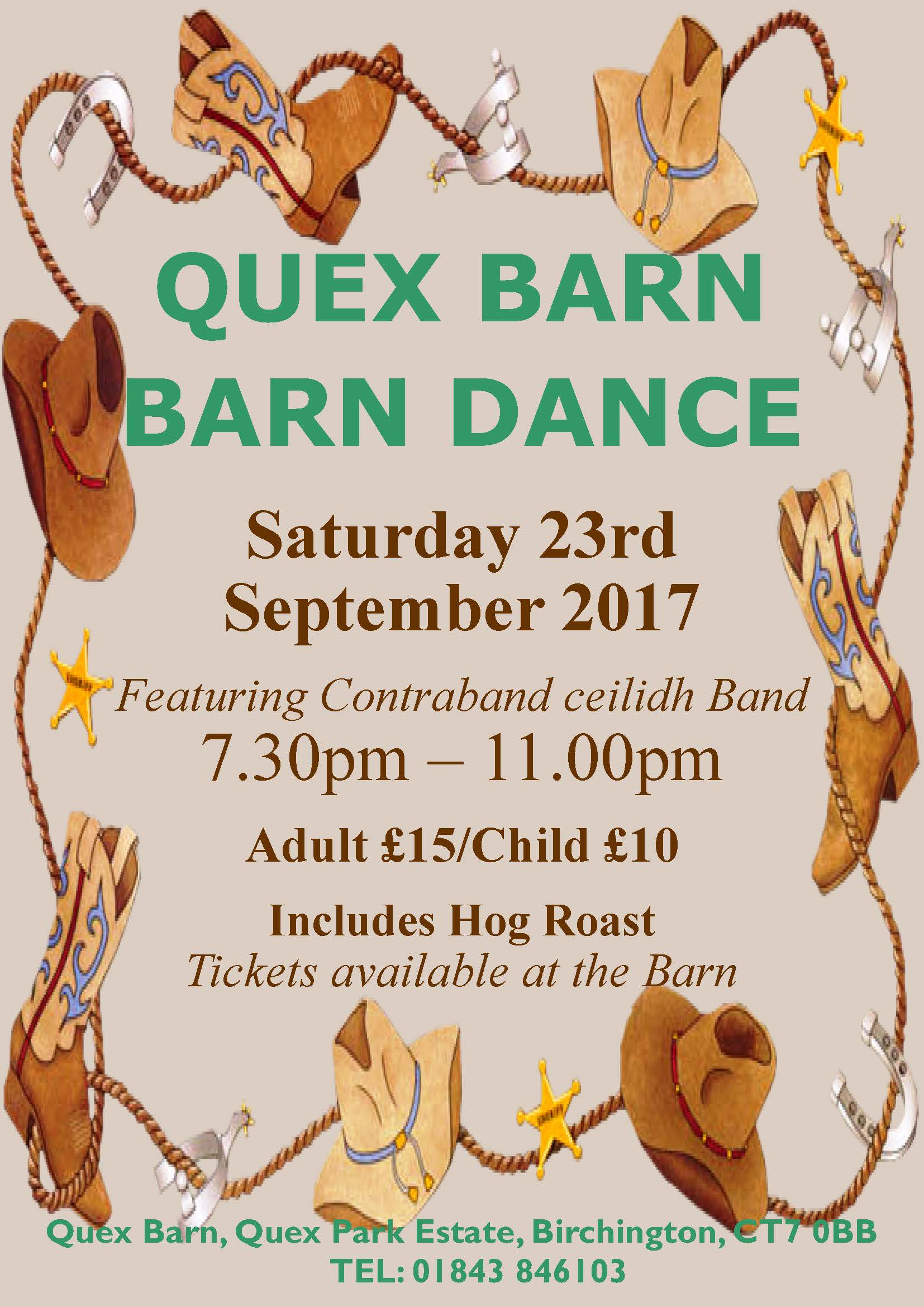 23rd Sept 2017 Quex Barn Harvest Barn Dance | Contraband & Scotch Mist